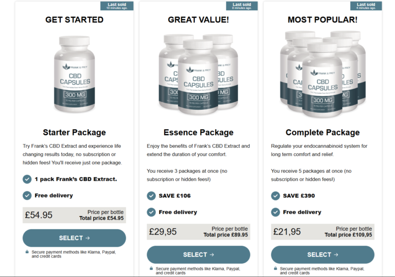 Frank & Frey CBD Capsules UK :Reviews, Pro & Cons, Official Site